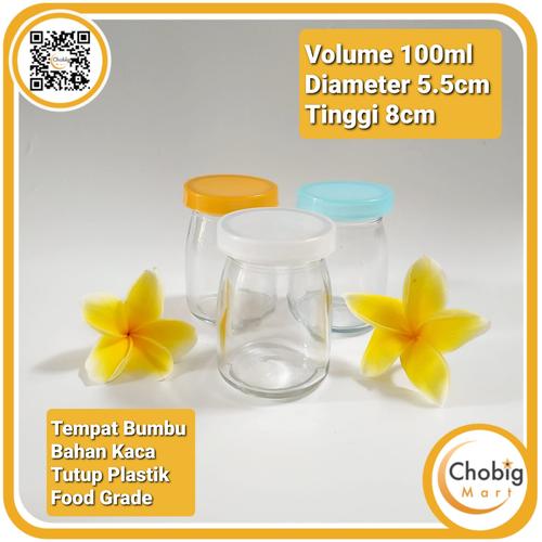 Jual Botol Kaca Mini 100ml Gelas Pudding Jar Panacotta Toples Souvenir ...