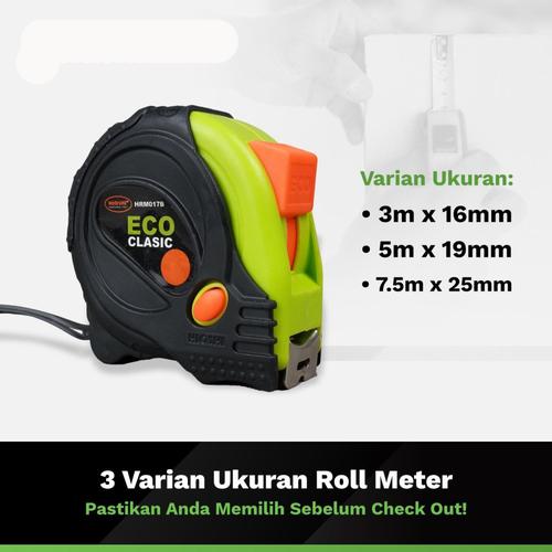 Jual Rol Meter Meteran Tangan Hioshi Eco Classic - 7,5MeterX25mm - Kota ...