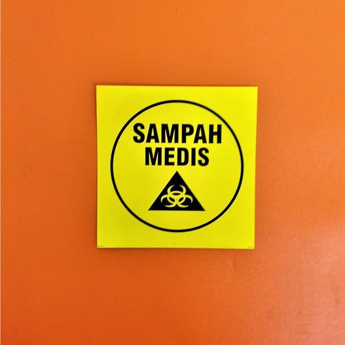 Jual Stiker Sampah Medis - Stiker bahan Chromo Laminasi Glossy - Kab ...