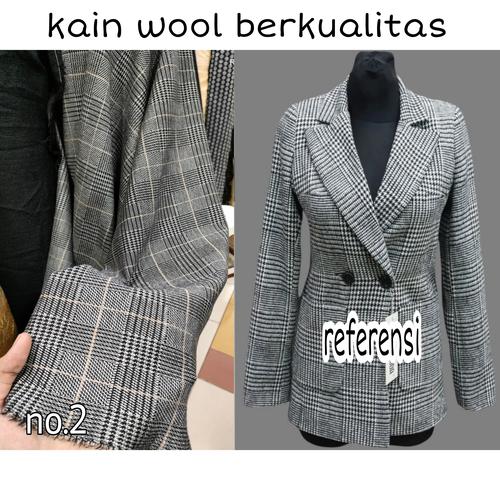 Jual kain wool berkualitas - bahan jas blazer wool import - wol - no.15 ...