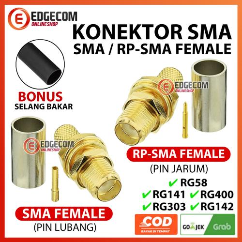Jual Konektor SMA / RPSMA Female Crimp unruk RG5 / RG6 - SMA FEMALE ...