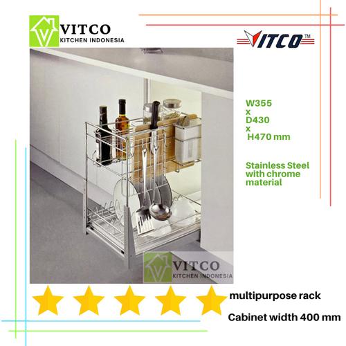 Jual VITCO V-25 Spoon & Bottle Rack Pull Out/Rak Tarik Botol & Sendok ...