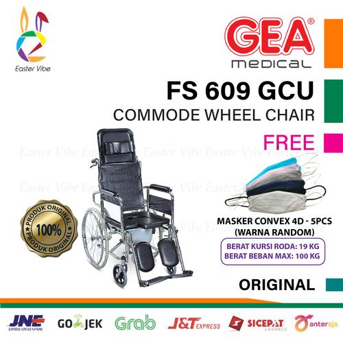Jual GEA KURSI RODA 3 IN 1 FS 609 GCU FS609 GCU RECLINING COMMODE CHAIR ...