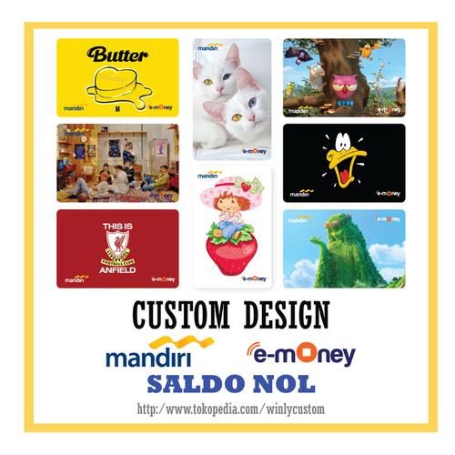 Jual KARTU EMONEY MANDIRI ETOLL DESIGN CUSTOM 1 SISI/2 SISI SALDO NOL ...