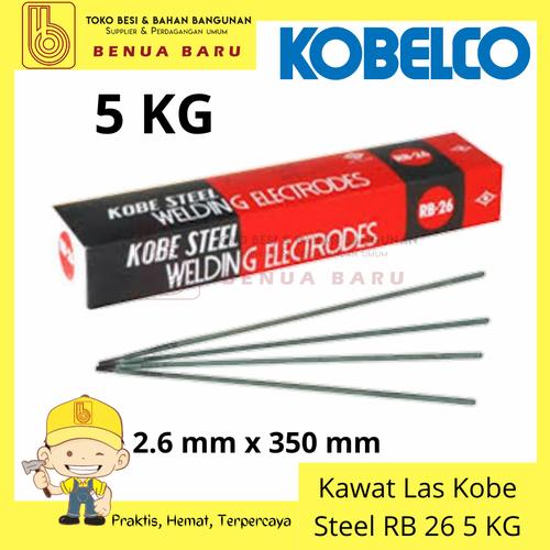 Jual Kawat Las RB 26 KOBE STEEL 2.6 mm 5 KG / Kawat Las Listrik 5 KG - Kab. Bekasi - Benua Baru ...