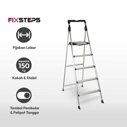 Promo Tangga Lipat 5 Step Aluminium Type American 150 Kg 117 Cm ...