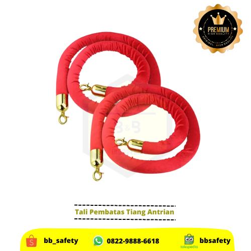 Jual Tali pembatas tiang antrian bludru / twisted - Bludru, Merah ...