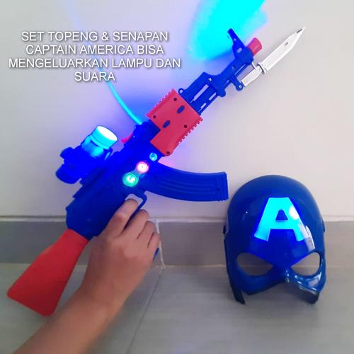 Jual Mainan Set Topeng dan Tembakan Capt America Cosplay Avengers Anak ...