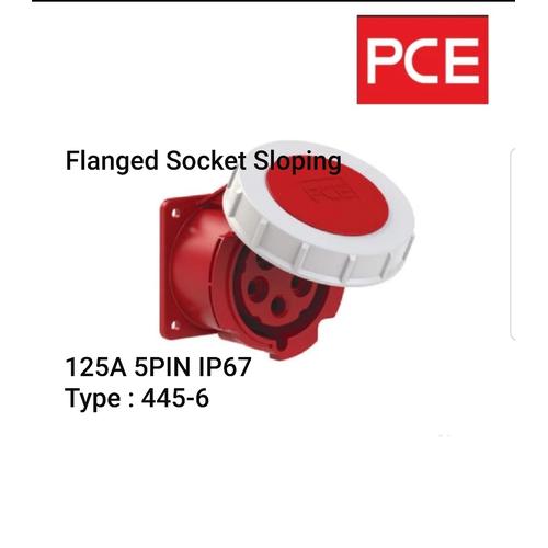 Jual PCE Flange Socket Industrial 125A IP67 4PIN or 5PIN , PCE - 5PIN ...