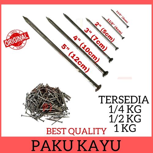 Jual Paku Biasa / Paku Kayu Banyak Ukuran 1 2 3 4 5 Inch Per 1/4 1/2 1 ...
