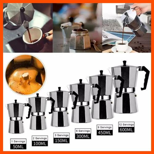 Jual Moka Pot 3-12 CUP 50-600ml Mokapot Coffe espreso Maker Alat Seduh ...