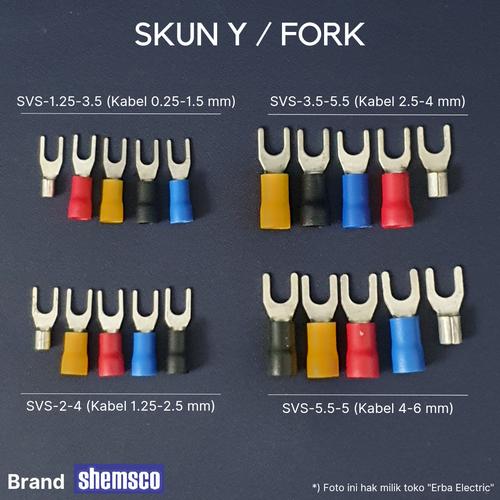 Jual Cable Lug Skun Y 5.5-5 Skun Garpu Skun Tusuk Isolasi Hitam - Kuning - Kota Bandung - Erba ...