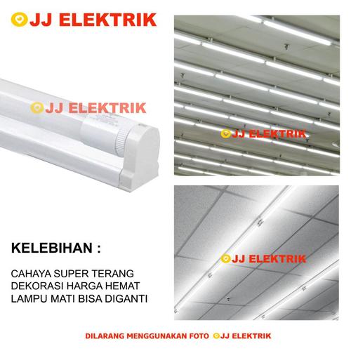 Jual Lampu TL Neon T8 Set Komplit 18W 20W 24W 120CM 18/20/24 Watt 1.2M ...