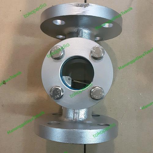 Jual sight glass cash iron jis 10k 3" inch / sight glass 317 flange 10k ...