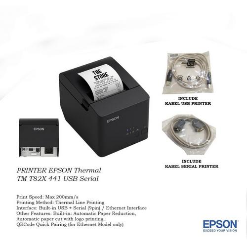Jual Printer Kasir EPSON TM-T82 Series USB / Serial / LPT Thermal - USB ...