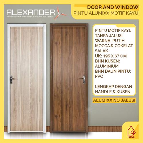 Jual PINTU ALUMIXX MOTIF KAYU 195 X 67 ALEXANDER / PINTU KAMAR MANDI ...
