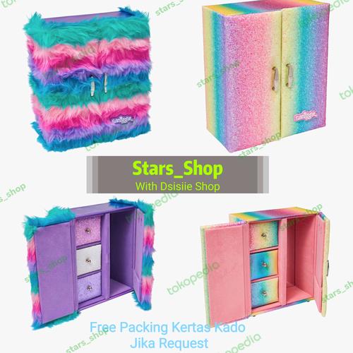 Jual Smiggle Glam Jewellery Box Wardrobe Plush Mix Original / Kotk Acc ...