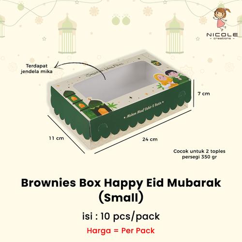 Jual Cake Box Brownies Happy Eid Mubarak/Packaging Kue/ Cake Box ...