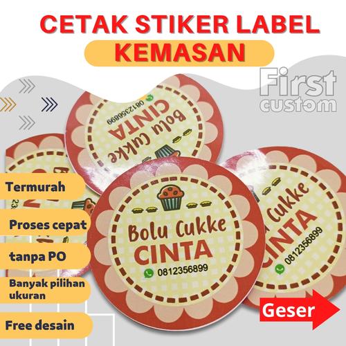 Jual Cetak stiker label produk/label stiker bulat / stiker kemasan ...