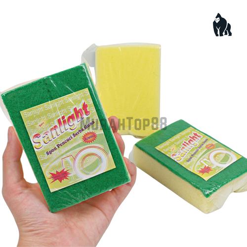 Jual Spons Busa Cuci Piring Sanlight / Sponge 2 Sisi Halus Kasar [PER ...