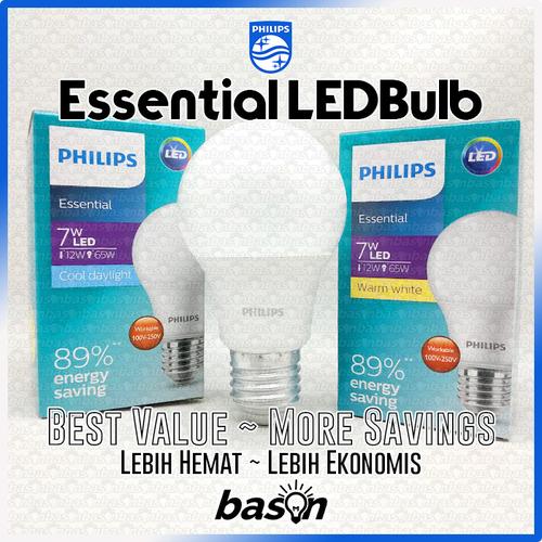 Promo PHILIPS Essential LEDBulb 7W E27 A60 - Bohlam Lampu LED Bulb ...
