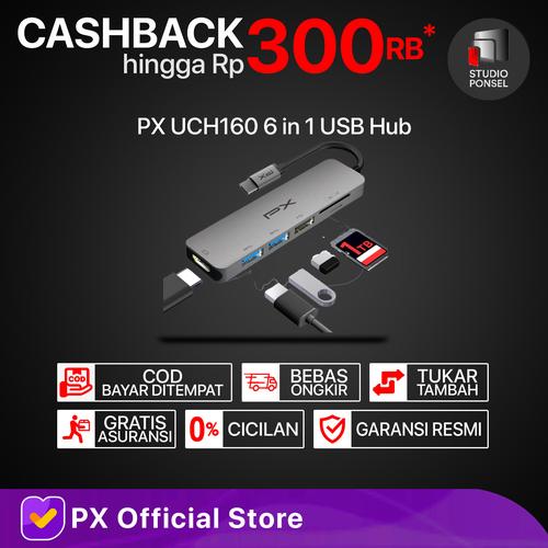 Promo PX UCH160 Converter Type-C 3.1 to HDMI Hub USB Card Reader UCH ...