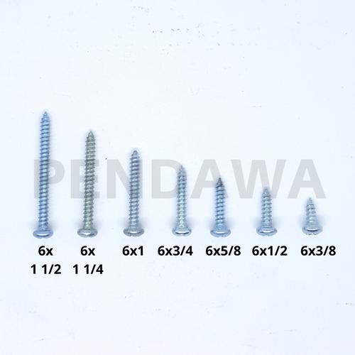 Jual [100PCS] Tapping Screw JP PH+ 6 Moon Lion/Skrup Tapping Point Head ...