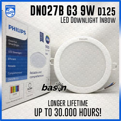 Promo PHILIPS DN027B G3 9W LED9 D125 - LED Downlight Recessed Long Life - Putih 6500K - Jakarta ...