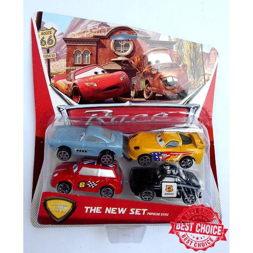 Jual Mainan the cars mc queen set mobil pull back super racing isi 4pcs ...