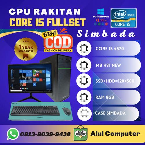 Jual Komputer PC Rakitan Fullset Editing I5-4570/8GB/256GB/500GB/LED 19 ...
