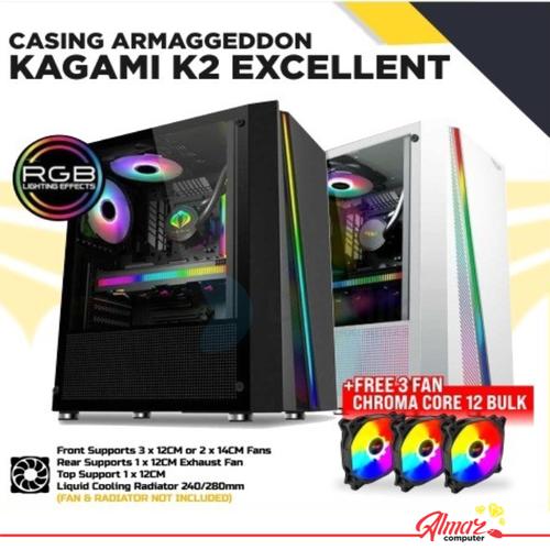 Jual CASING CPU GAMING ARMAGEDDON KAGAMI K2 WHITE - Kab. Sleman - Almaz ...