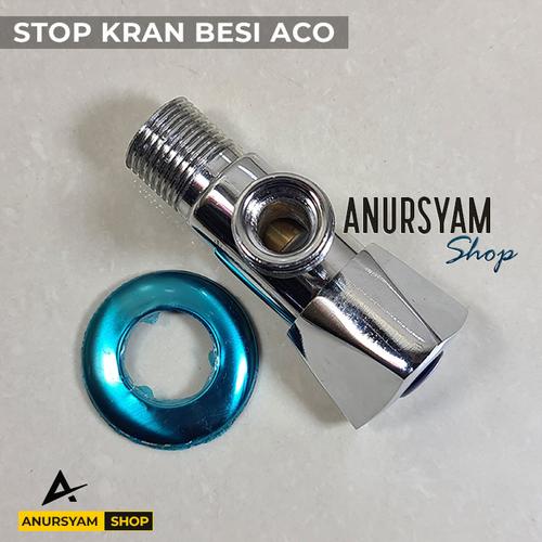 Jual Stop Kran 1/2" Besi | Stop Keran Air Tembok | Single Ball Valve 1/ ...