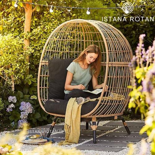 Jual kursi santai rotan sintetis kursi teras rotan sintetis daybed ...