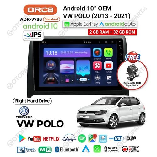 Promo Head Unit ORCA RHD VW Polo 2013-2021 Android Auto CarPlay Layar 10" Cicil 0% 3x - Kota ...