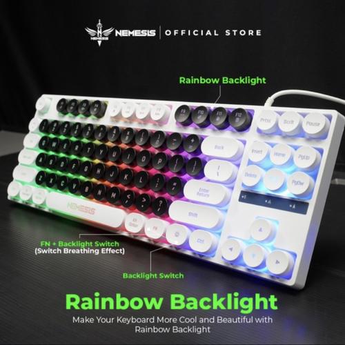 Promo KEYBOARD GAMING GAME RGB NYK NEMESIS FURION K-04 RGB TKL K04 ...
