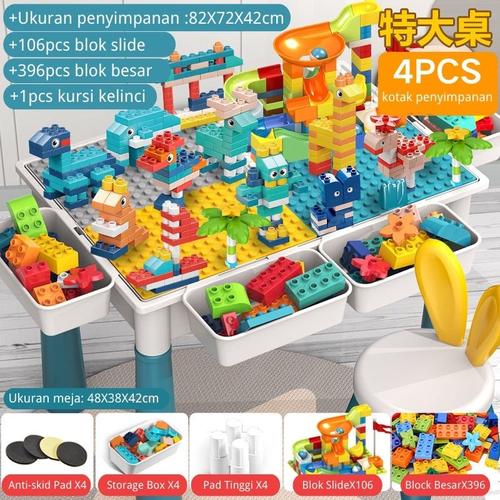 Jual Mainan Edukasi Anak Duplo Blocks / Meja Multifungsi 2in1 - Set C+ ...