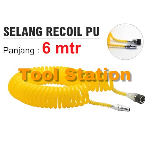 Jual Selang Angin Kompresor PU Aldo Compressor Recoil Hose 6 Meter ...