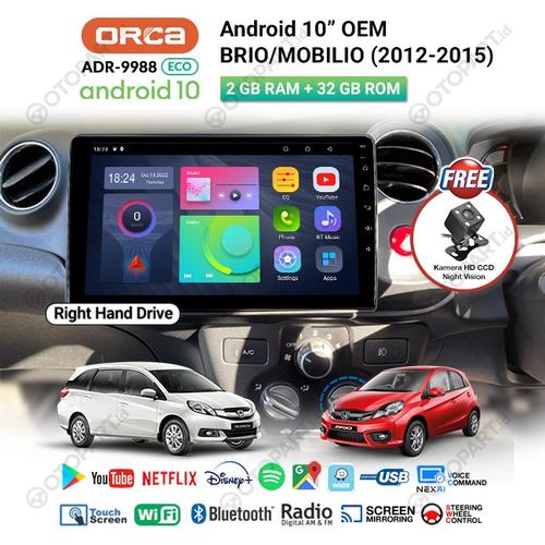 Promo Head Unit ORCA Honda Brio / Mobilio Android Auto CarPlay Layar 10 ...