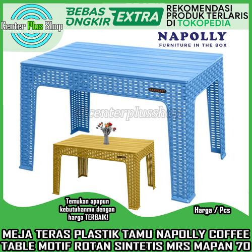 Promo MEJA PLASTIK NAPOLLY MAPAN MRS 7045 PANJANG PELASTIK ROTAN TAMU ...