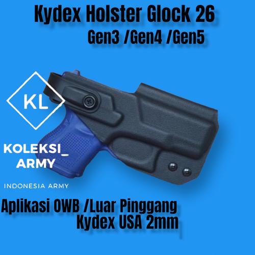 Promo Kydex Holster G26 Gen 3 Gen 4 Gen 5 Level 2 Lock GL 2 OWB LUAR ...