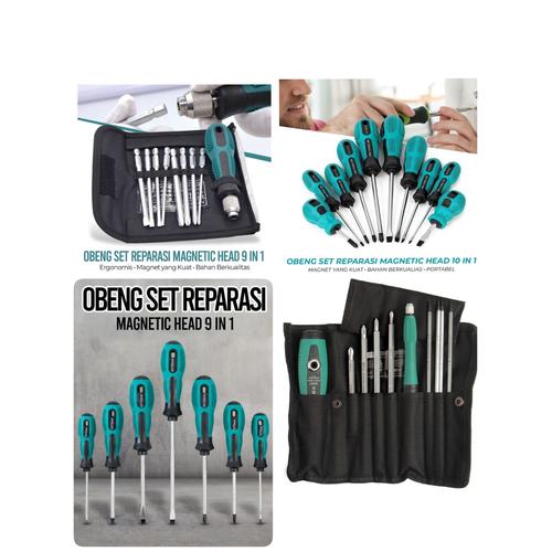 Jual Obeng Multifungsi Serbaguna Set Reparasi Magnetic Head 9 in 1 ...