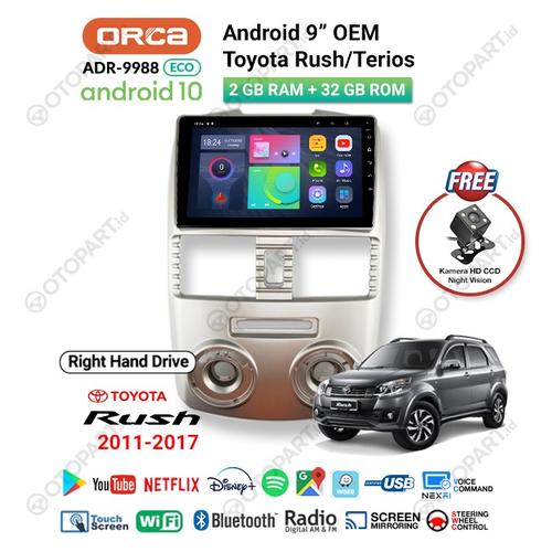 Promo Head Unit ORCA Rush Terios 2011-2017 Android Auto CarPlay Layar 9 ...