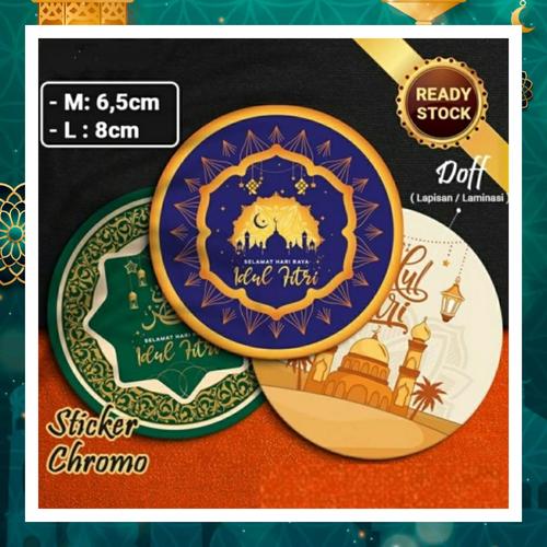 Jual Sticker Idul Fitri Stiker Toples Lebaran Bulat Label - RS7, L (8cm ...