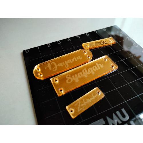 Jual Custom Label Hijab Min Order 10 pcs/Engrave Mahar/Custom Label ...