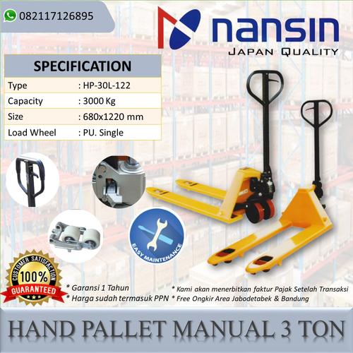Jual Hand Pallet Hand lift Manual 3 Ton Manual Bandung - Kab. Bandung ...