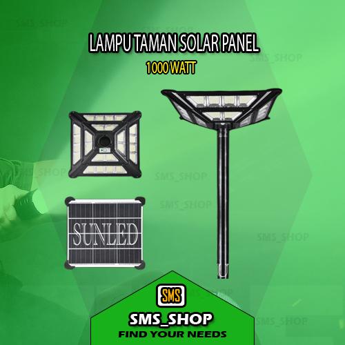 Jual LAMPU TAMAN SOLAR PANEL OUTDOOR LED LAMPU PJU SOLAR 1000 W - PUTIH ...