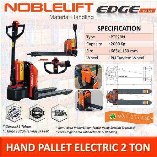 Jual Hand Lift Hand Pallet Battery Electric 2 Ton Bandung - Kab ...