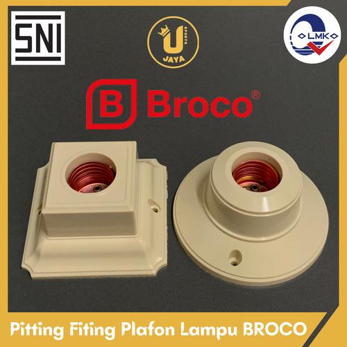 Jual Pitting Lampu Fitting Plafon Kuningan BROCO Kotak Bulat - Kotak ...