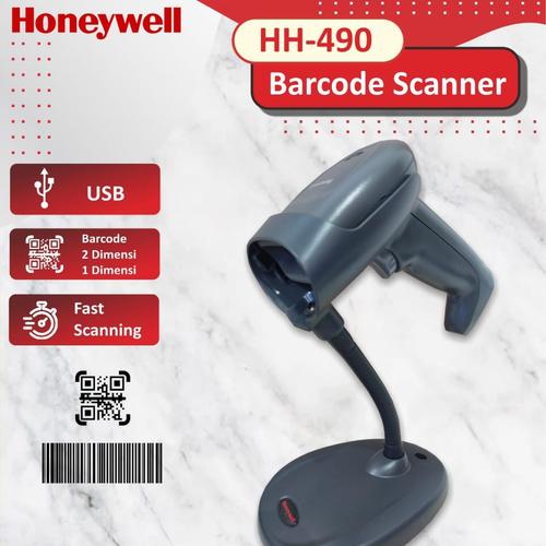 Jual Scanner Barcode Honeywell HH-490 Imager 2D Interface USB + Stand ...
