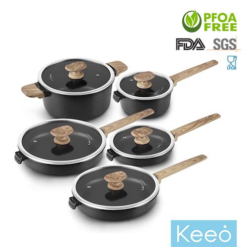 Promo Cooklover 10 Pcs Kalahari Leather Set Whitford Ceramic Coating ...